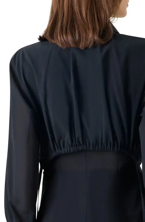 Akris Cotton Voile Button-up Shirt With Drawstring Detail