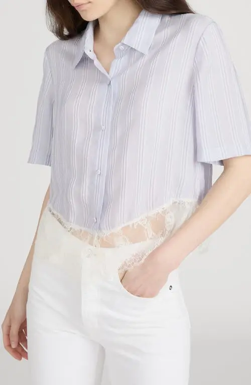 FRAME The Stripe Silk Shirt