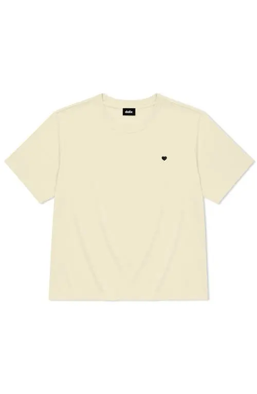 DALIX Lil Heart Relaxed Midweight Jersey Tee - Butter