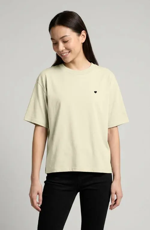 DALIX Lil Heart Relaxed Midweight Jersey Tee - Butter