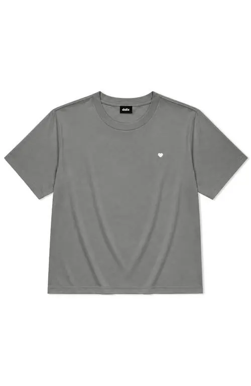 DALIX Lil Heart Relaxed Midweight Jersey Tee - Shadow