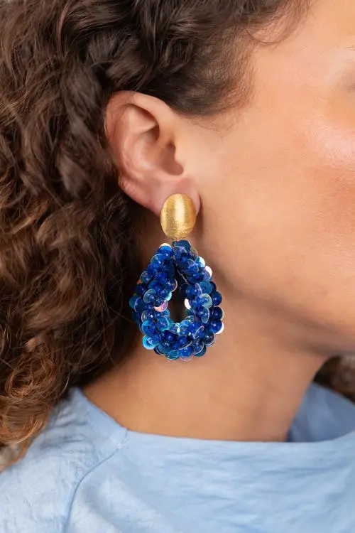 LOTT.GIOIELLI Sequin Drop Statement Earrings