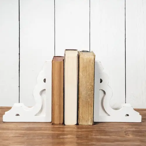 FORESIDE HOME AND GARDEN Set Of 2 Wood Corbel Bookendsforeside Home & Garden
