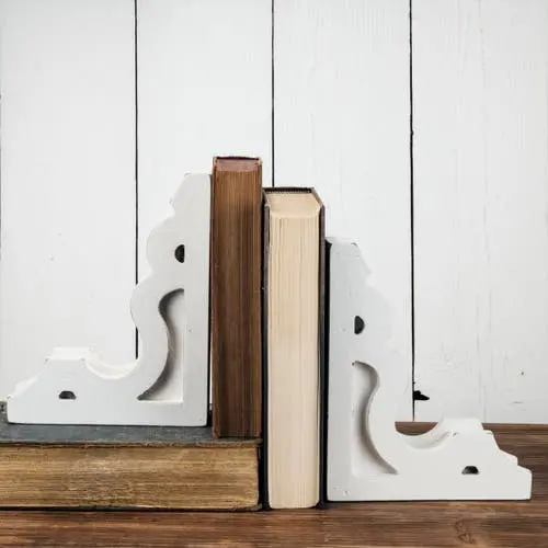 FORESIDE HOME AND GARDEN Set Of 2 Wood Corbel Bookendsforeside Home & Garden