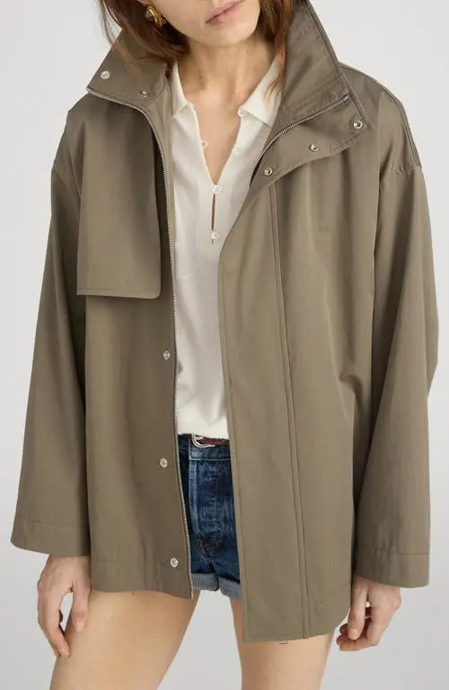 FRAME Short Field Trench Coat - Army