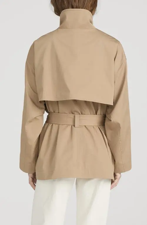 FRAME Short Field Trench Coat - Khaki