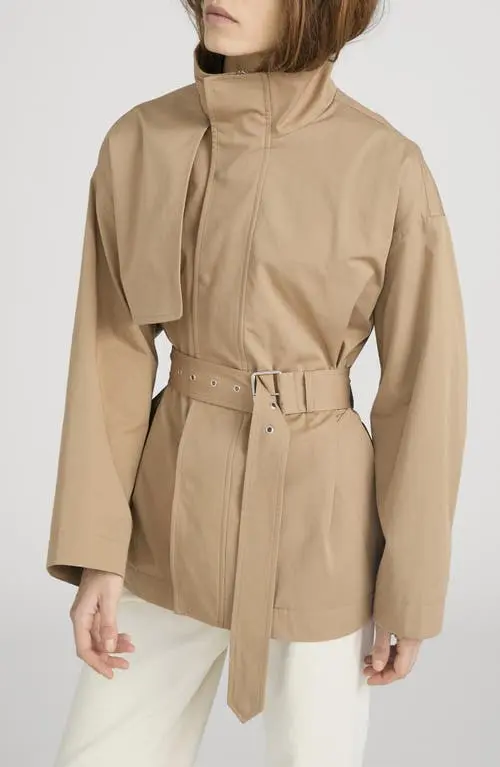 FRAME Short Field Trench Coat - Khaki