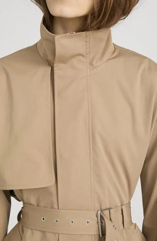 FRAME Short Field Trench Coat - Khaki