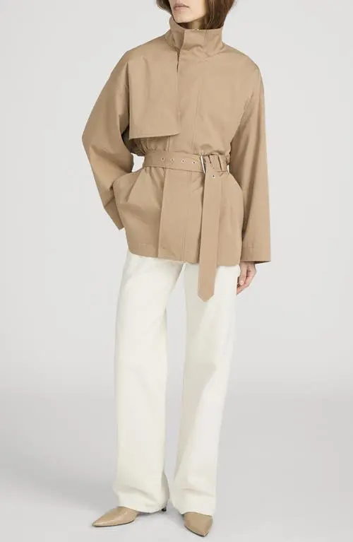 FRAME Short Field Trench Coat - Khaki