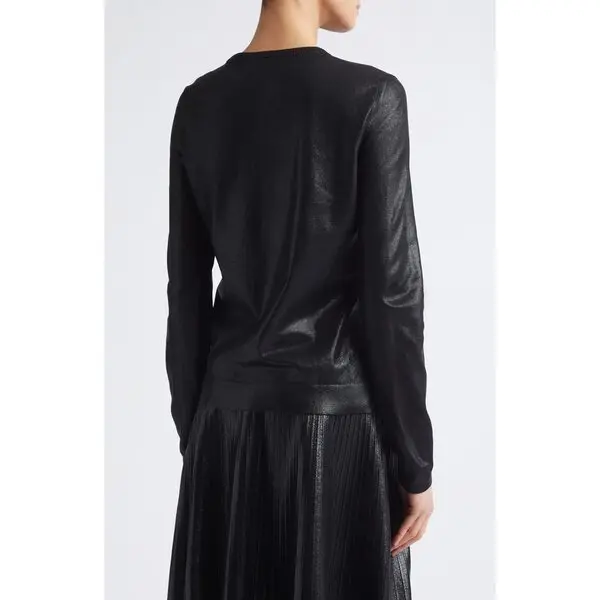 Partow Eldridge Metallic Knit Sweater - Black