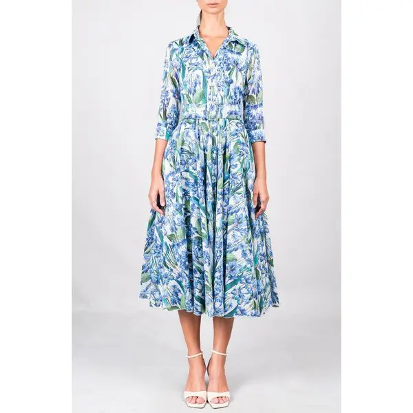 Samantha Sung Aster Midi Shirt Dress - Crocus