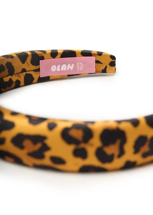 OLAH Leopard Silk Headband