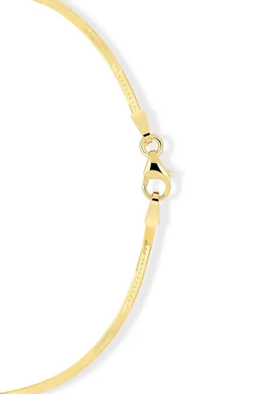 Bony Levy 14k Gold 1mm Herringbone Chain Bracelet
