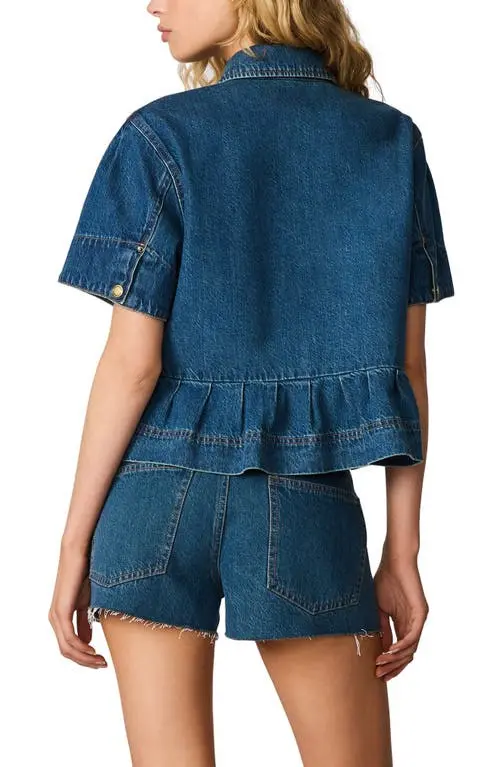 Steve Madden Haezel Peplum Denim Jacket