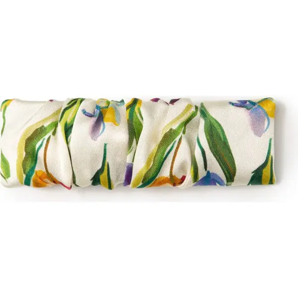 OLAH Tulip Silk Hair Barrette Clip - Beige