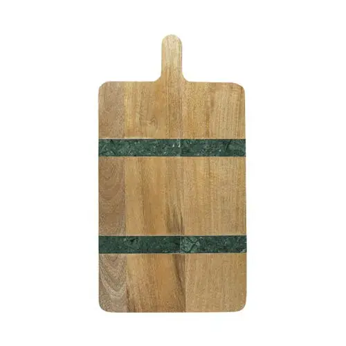 FORESIDE HOME AND GARDEN Cillian Dark Green Tall Marble Serving Board - Brown
