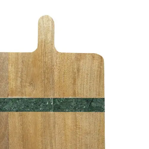 FORESIDE HOME AND GARDEN Cillian Dark Green Tall Marble Serving Board