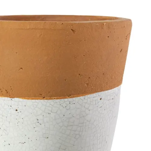 FORESIDE HOME AND GARDEN Terracotta Bottom Dipped Terracotta Planter