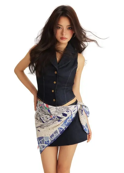 OLAH Barcelona Large Silk Square Scarf