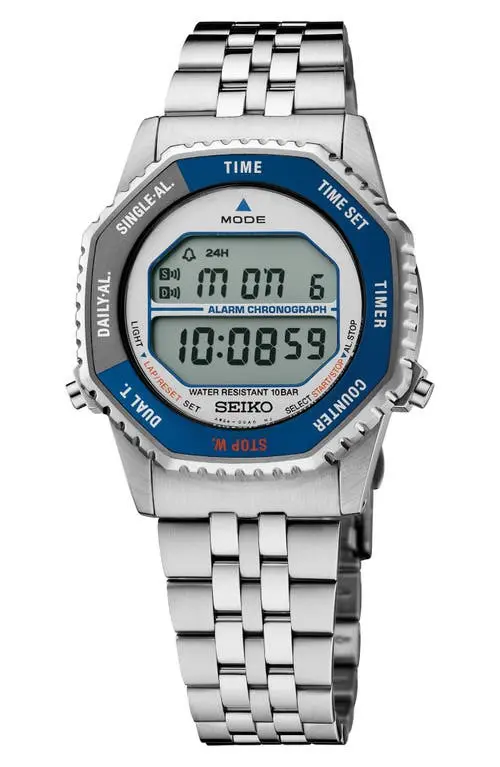 SEIKO WATCHES Seiko Digital Chronograph Bracelet Watch - Blue