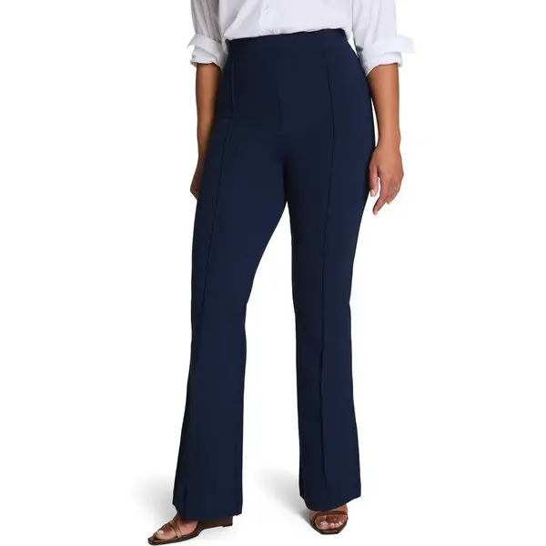 Spanx High Waist Flare Leg Stretch Ponte Pants - Timeless Navy