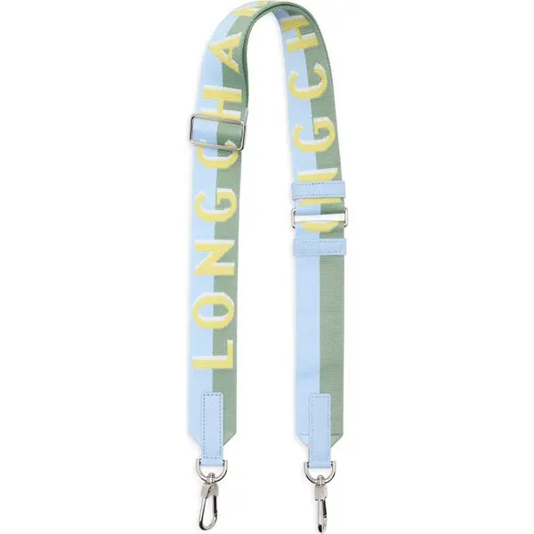 Longchamp Adjustable Canvas Shoulder Strap - Lime