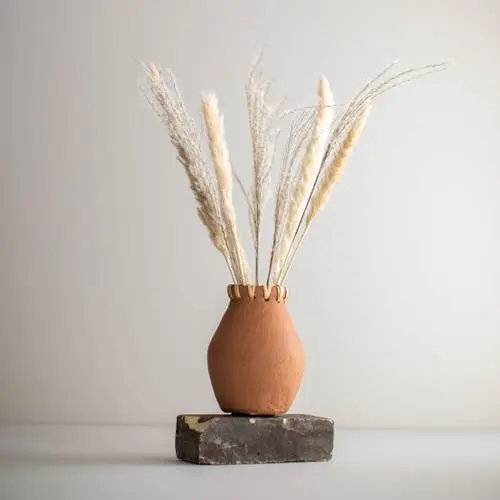 FORESIDE HOME AND GARDEN Terracotta & Cane Weave Vase