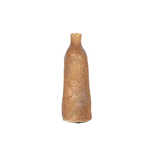 FORESIDE HOME AND GARDEN Textu Glaze With Center Hole Vase Rust Stoneware
