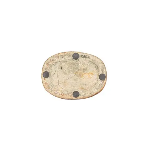 FORESIDE HOME AND GARDEN Textu Glaze With Center Hole Vase Rust Stoneware