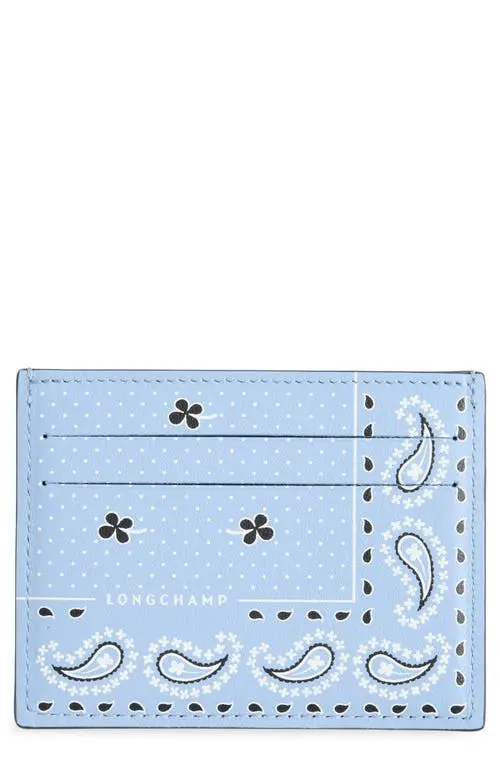 Longchamp Pocket Bandana Leather Card Holder - Wave