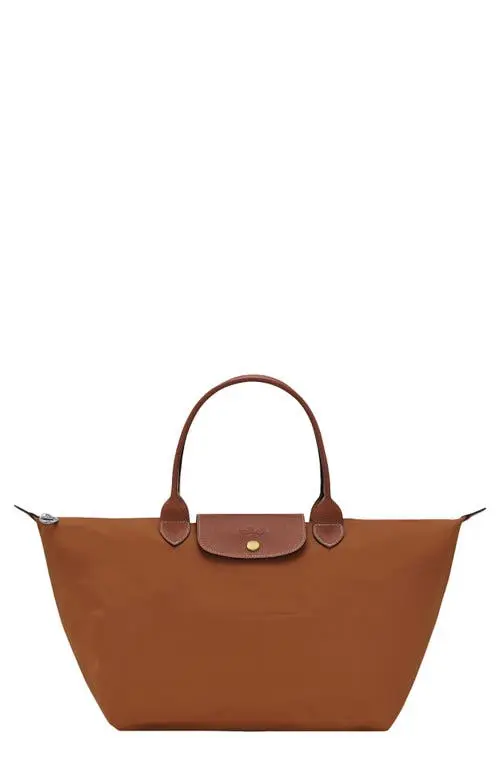 Longchamp Le Pliage Original Nylon Top Handle Bag - Cognac