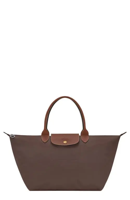 Longchamp Le Pliage Large Top Handle Bag - Mocha