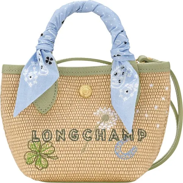 Longchamp Extra Small Le Panier Pliage Envol Crossbody Bag - Almond Green