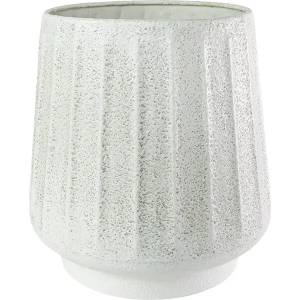 FORESIDE HOME AND GARDEN Fluted Sandy Planter Metal
