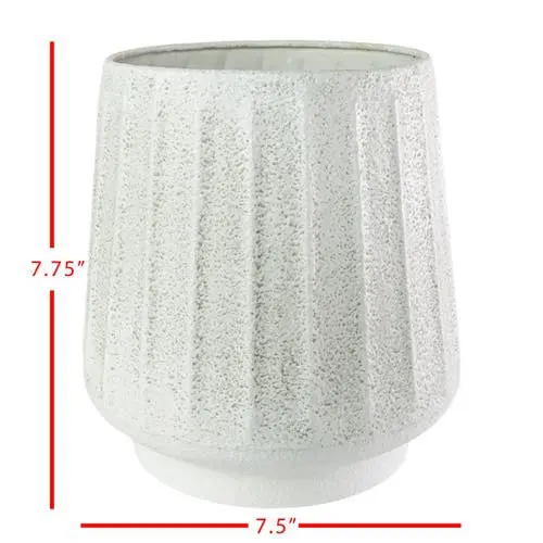 FORESIDE HOME AND GARDEN Fluted Sandy Planter Metal