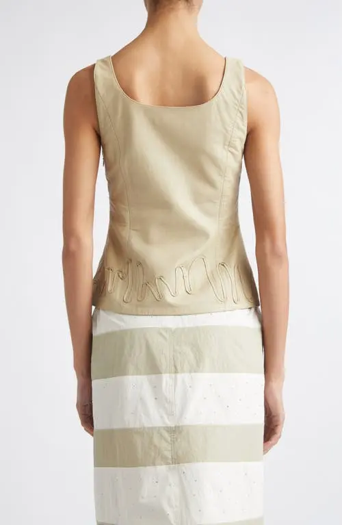Paloma Wool Leather Appliqué Tank Top