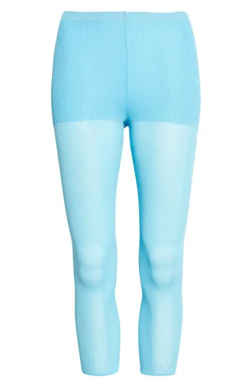 Paloma Wool Meleta Cotton & Silk Blend Capri Leggings - Blue