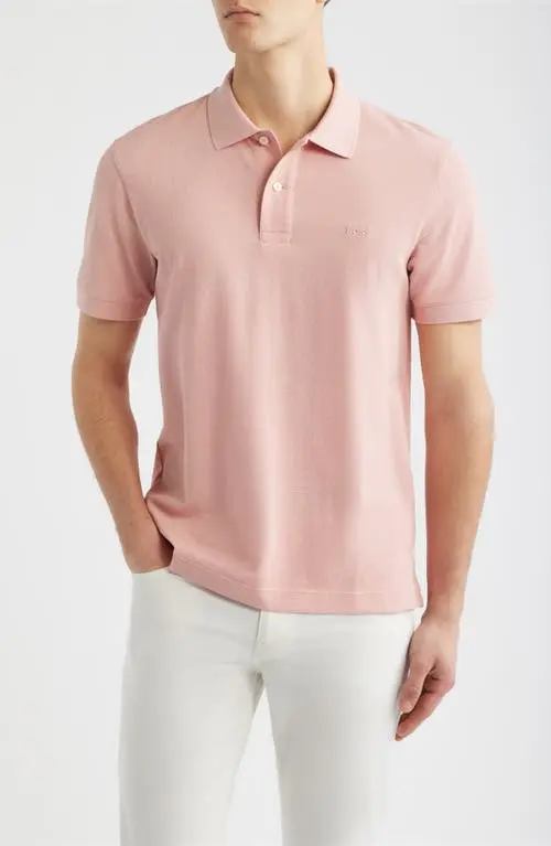 BOSS Pallas Cottton Polo - Light/pastel Pink