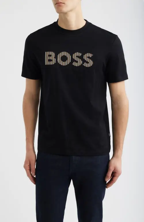 BOSS Thompson Cotton Graphic T-shirt - Black