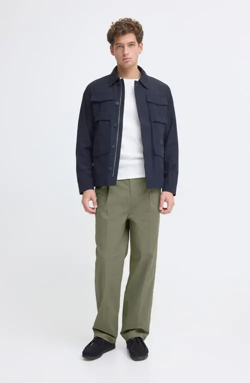 CASUAL FRIDAY Pleated Straight-leg Chinos