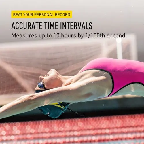 FINIS Waterproof Stopwatch For Swim Training With 100 Split Memory And Stroke Rate Mode