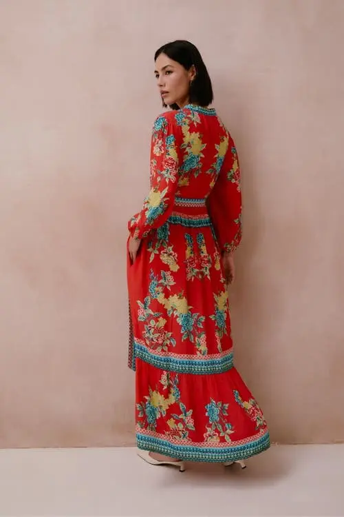 RAISHMA Printed Midi Dress
