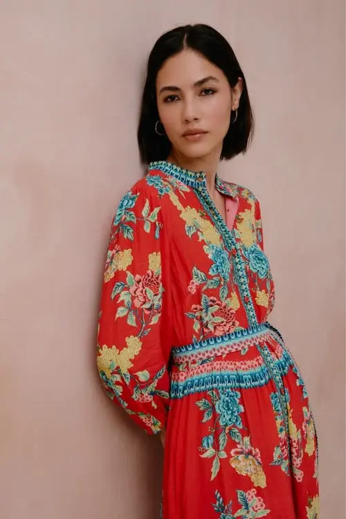 RAISHMA Printed Midi Dress