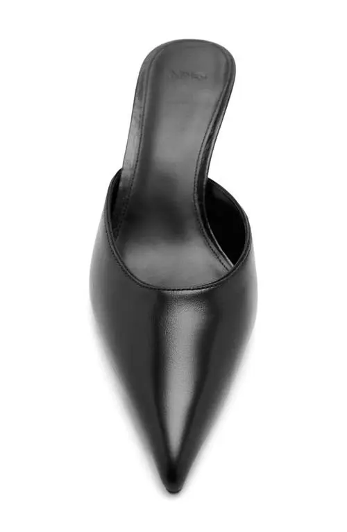 Mango Pointed Toe Kitten Heel Mule