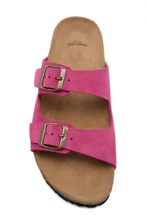 Mango Double Buckle Slide Sandals