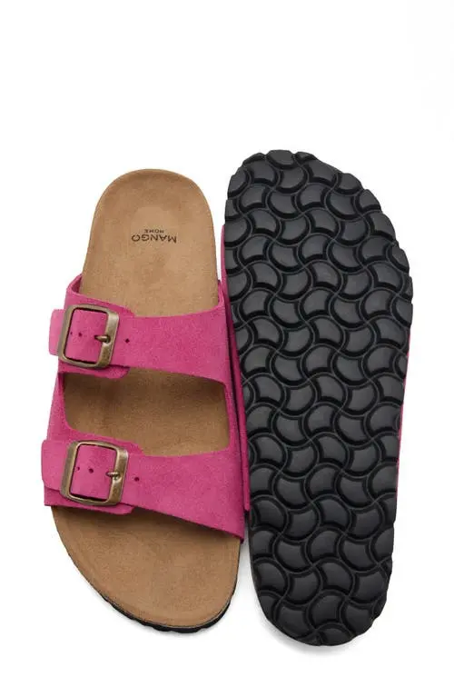 Mango Double Buckle Slide Sandals
