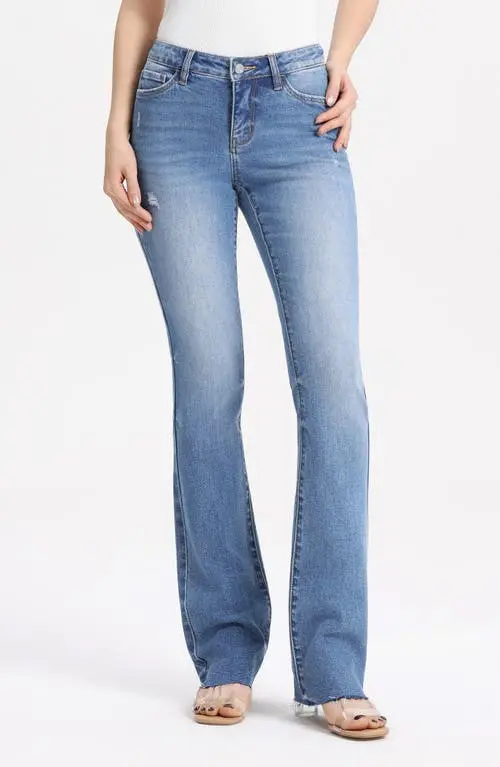 BAYEAS Raw Hem Low Rise Bootcut Jeans - Origin