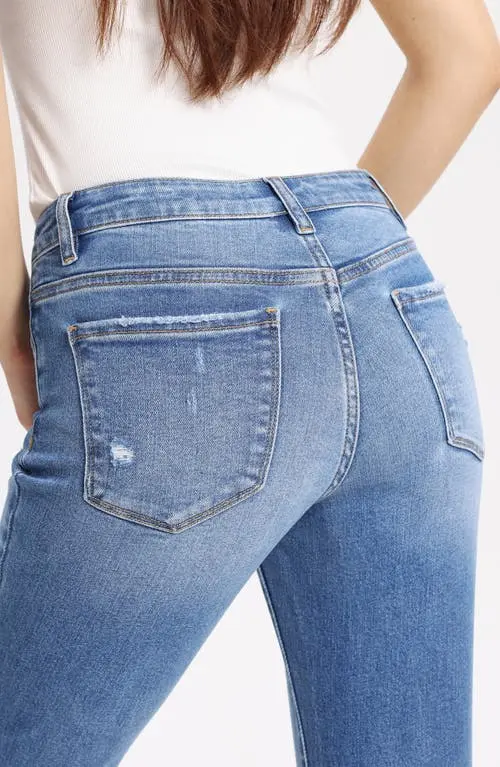 BAYEAS Low Rise Bootcut Jeans With Distressed Details