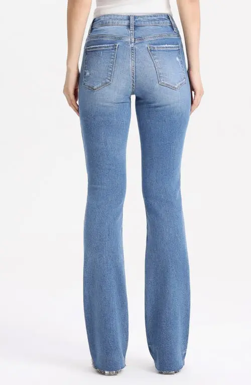 BAYEAS Low Rise Bootcut Jeans With Distressed Details