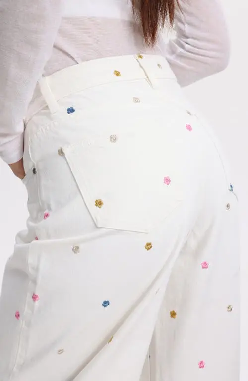 BAYEAS Embroidered High Waist Ankle Barrel Jeans